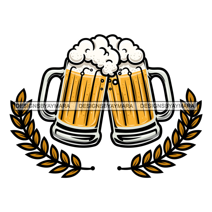 beer mugs vector