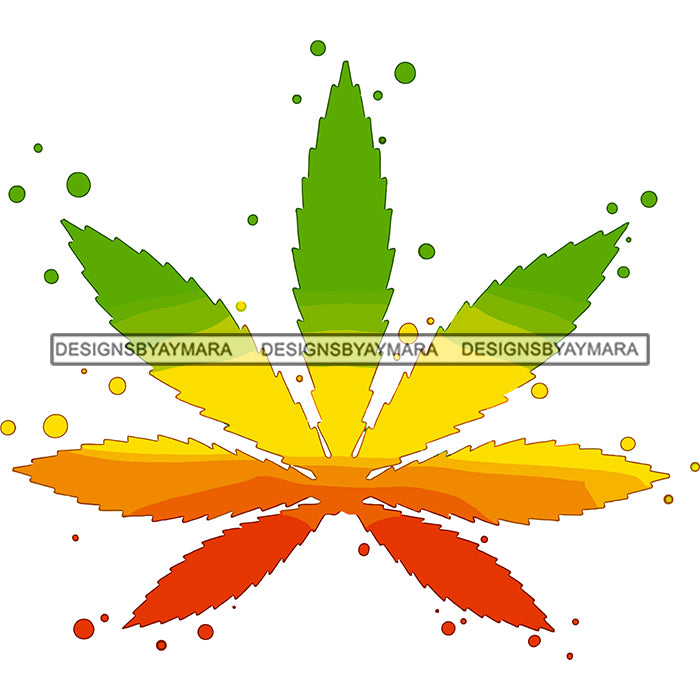 weed logo rasta
