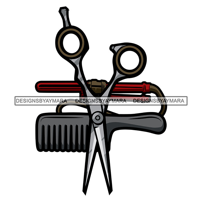 scissors vector salon logo