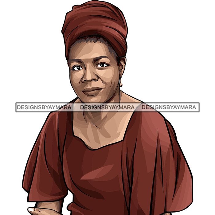 Maya Angelou African American Leader Proud Roots .SVG Clipart Vector C ...