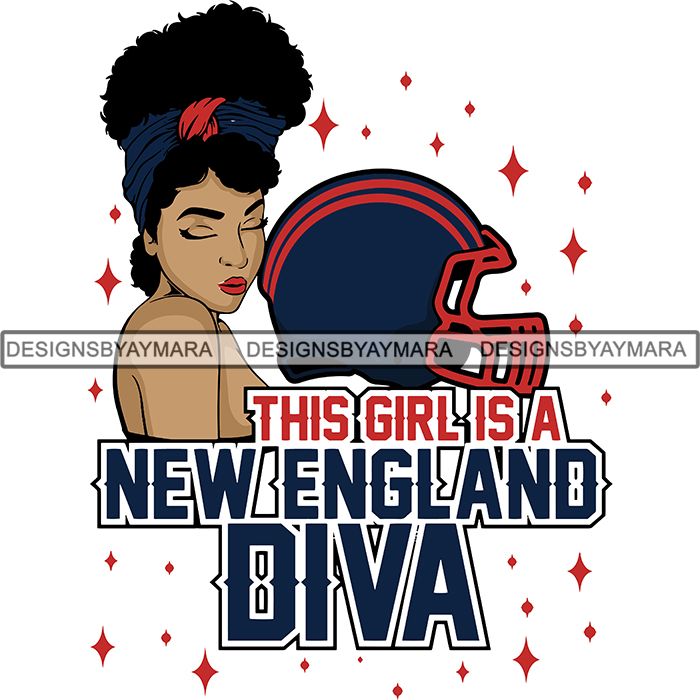 New England Diva Football Team SVG Cutting Files For Silhouette Cricut ...