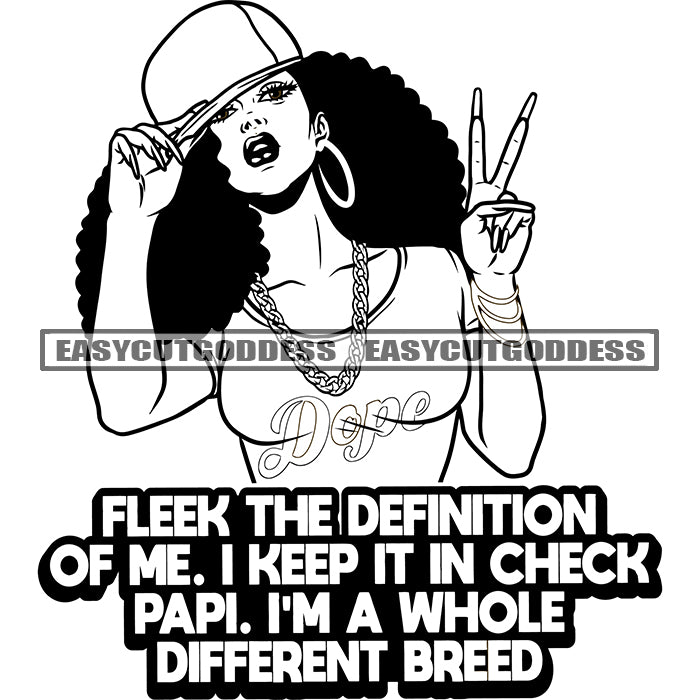 Fleek The Definition Of Me. I Keep It In Check Papi. I'm A Whole Diffe ...