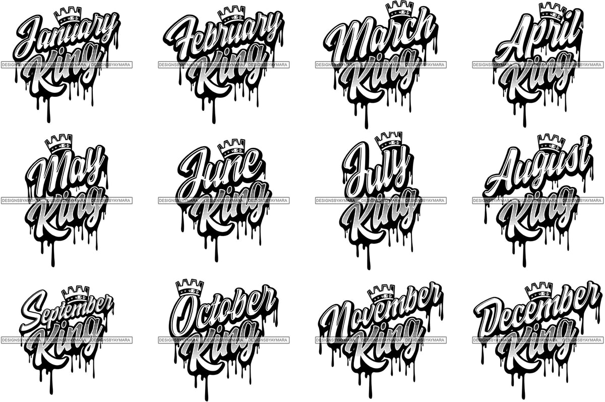 Bundle 12 Birthday King Dripping SVG Hot Selling Designs SVG JPG PNG L ...