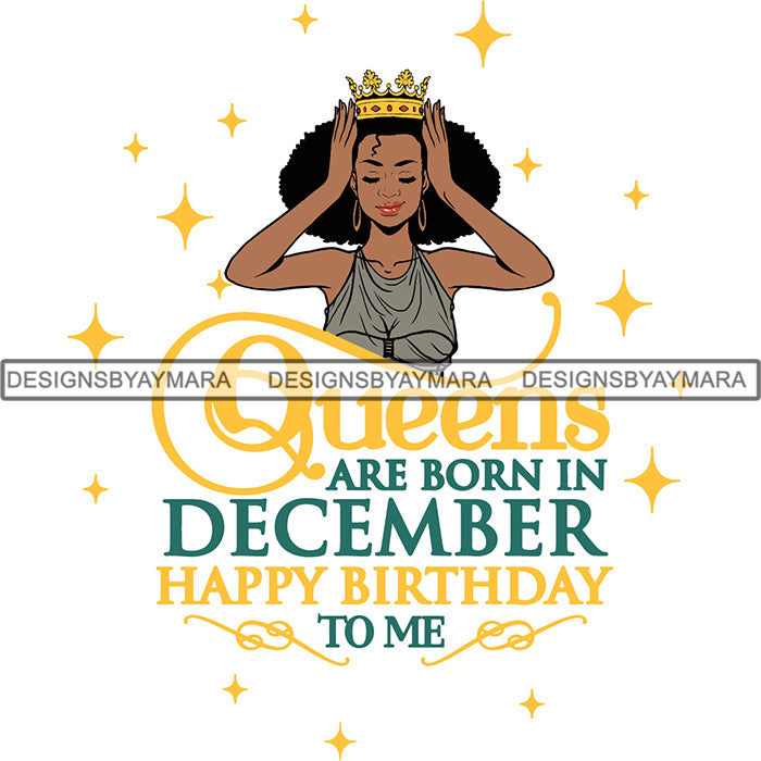 December Birthday Queen SVG Cutting Files For Cricut and More ...