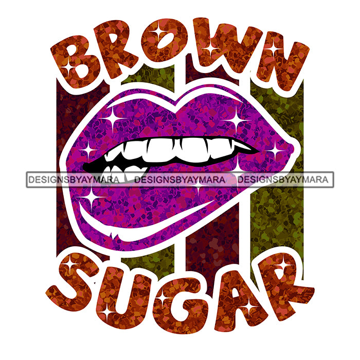 Brown Sugar Purple Lips SVG JPG PNG Vector Clipart Cricut Silhouette C ...