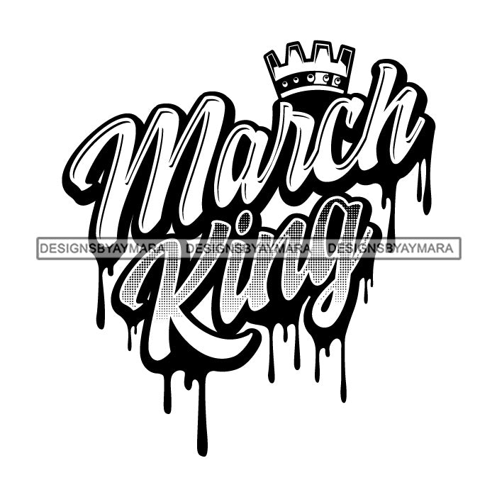 March King Man Royalty Sign Bleed Crown Throne Black Man B/W SVG Files ...