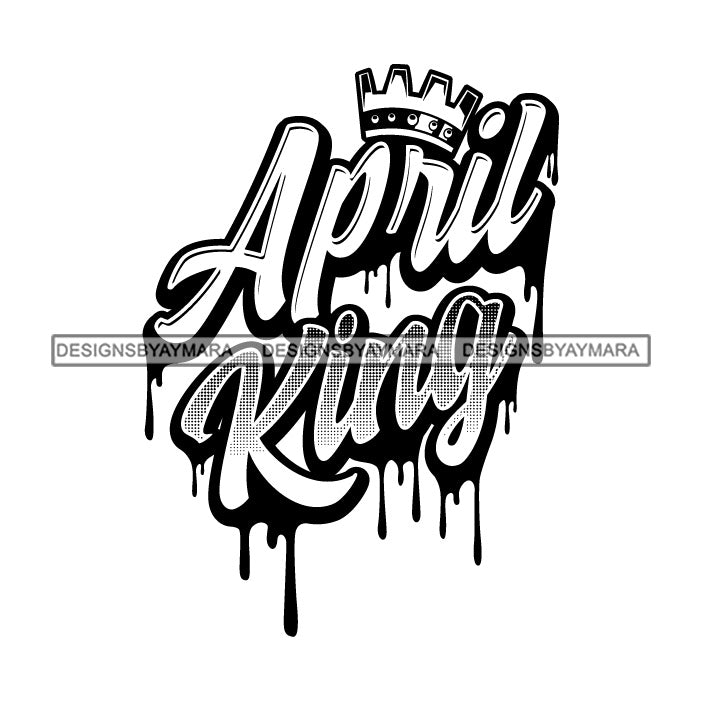 April King Man Royalty Sign Bleed Crown Throne Black Man B/W SVG Files ...