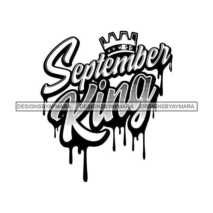 September King Man Royalty Sign Bleed Crown Throne Black Man B/W SVG F ...