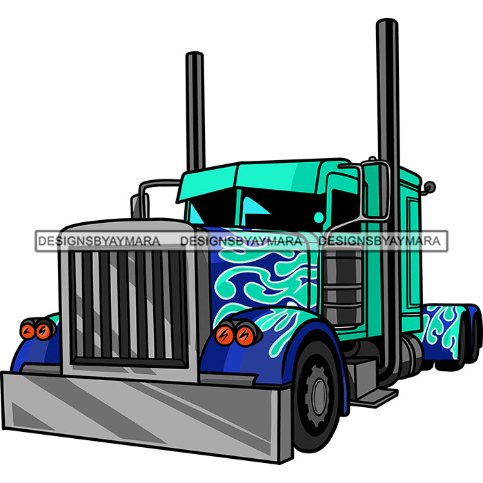 Semi Truck Cargo Container Truck American Big Truck Prime Mover Transp ...