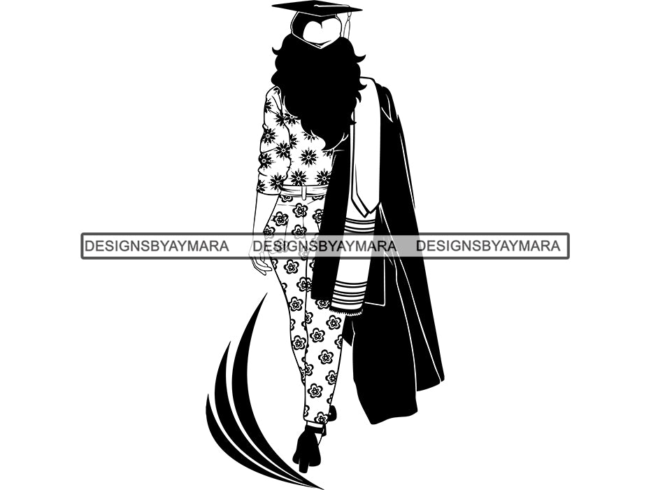 School Graduation Woman SVG Fabulous Goddess Life Goals Achievements D ...