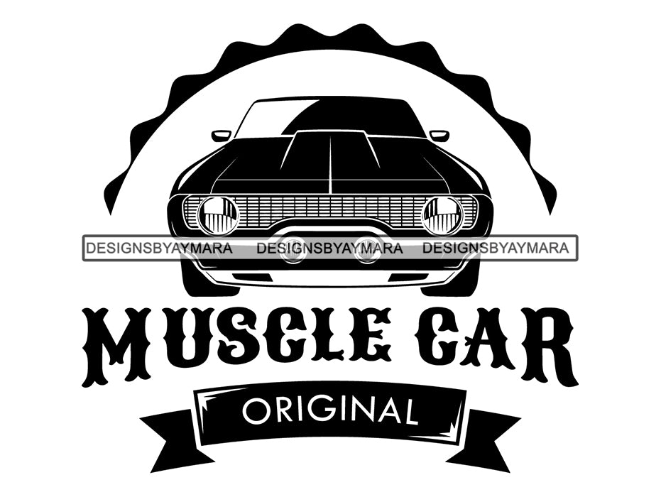 Muscle Car Pimp Ride Truck Vehicle Wheel Design Style Flame Text Drive ...